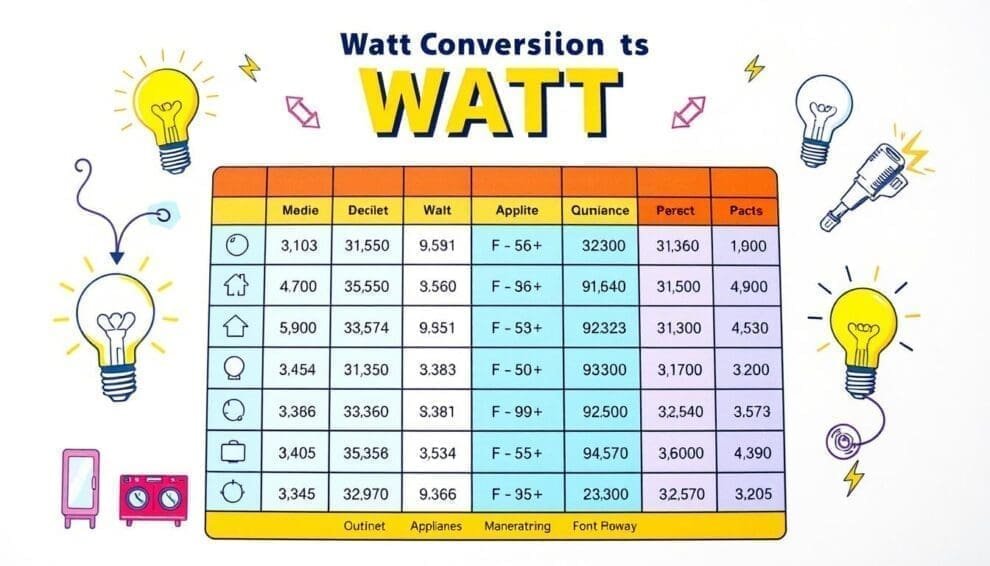 Tableau De Conversion Des Watt : Guide électricité